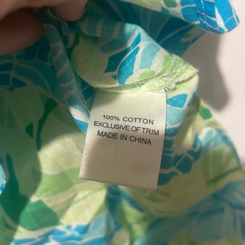 Lilly Pulitzer | Tops | Lilly Pulitzer Green And Blue Small Tunic Beach ...